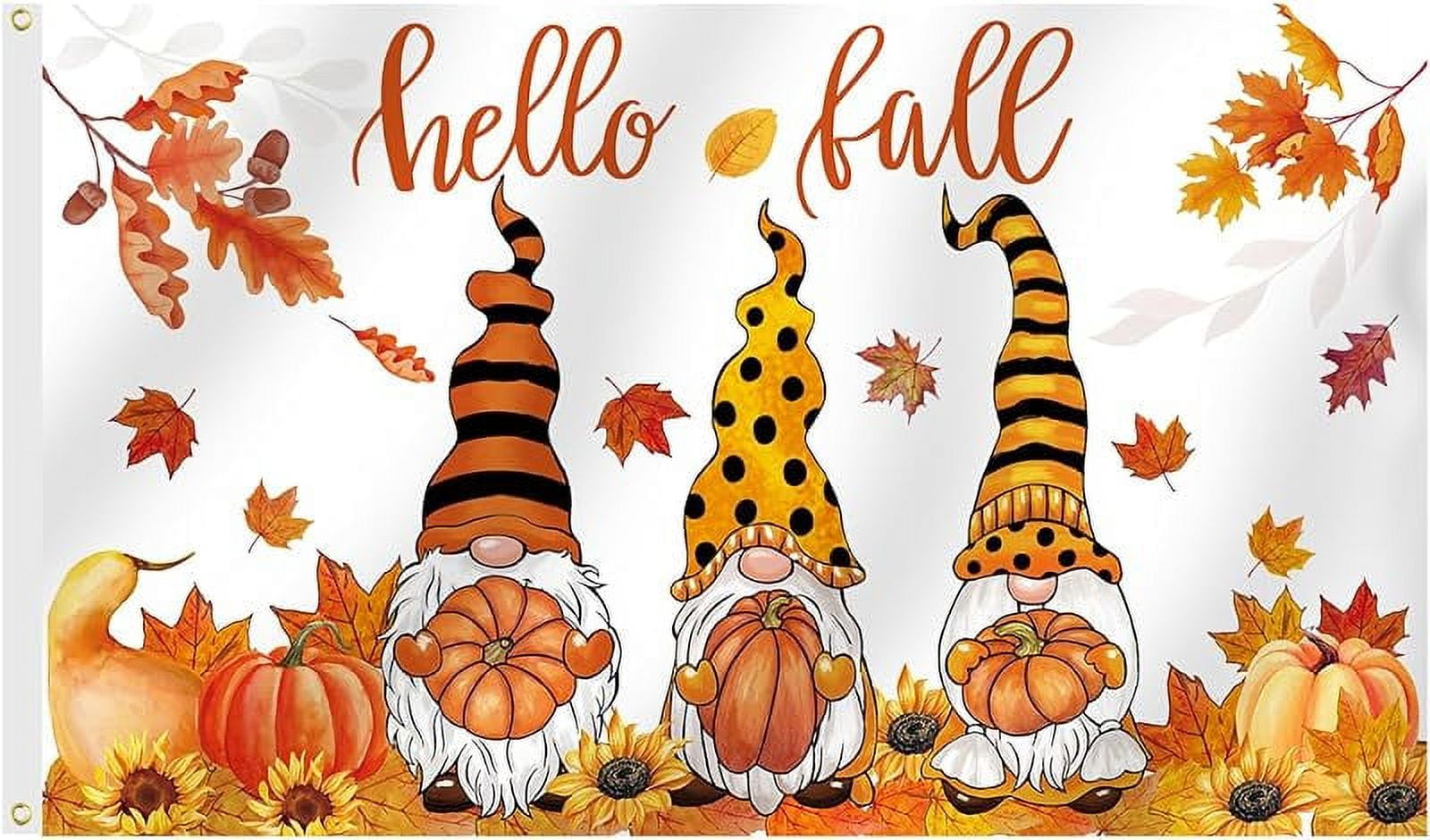Taoarlpo Thansgiving Flag 3x5 Ft Fall Autumn Pumpkin Sunflower Flag ...