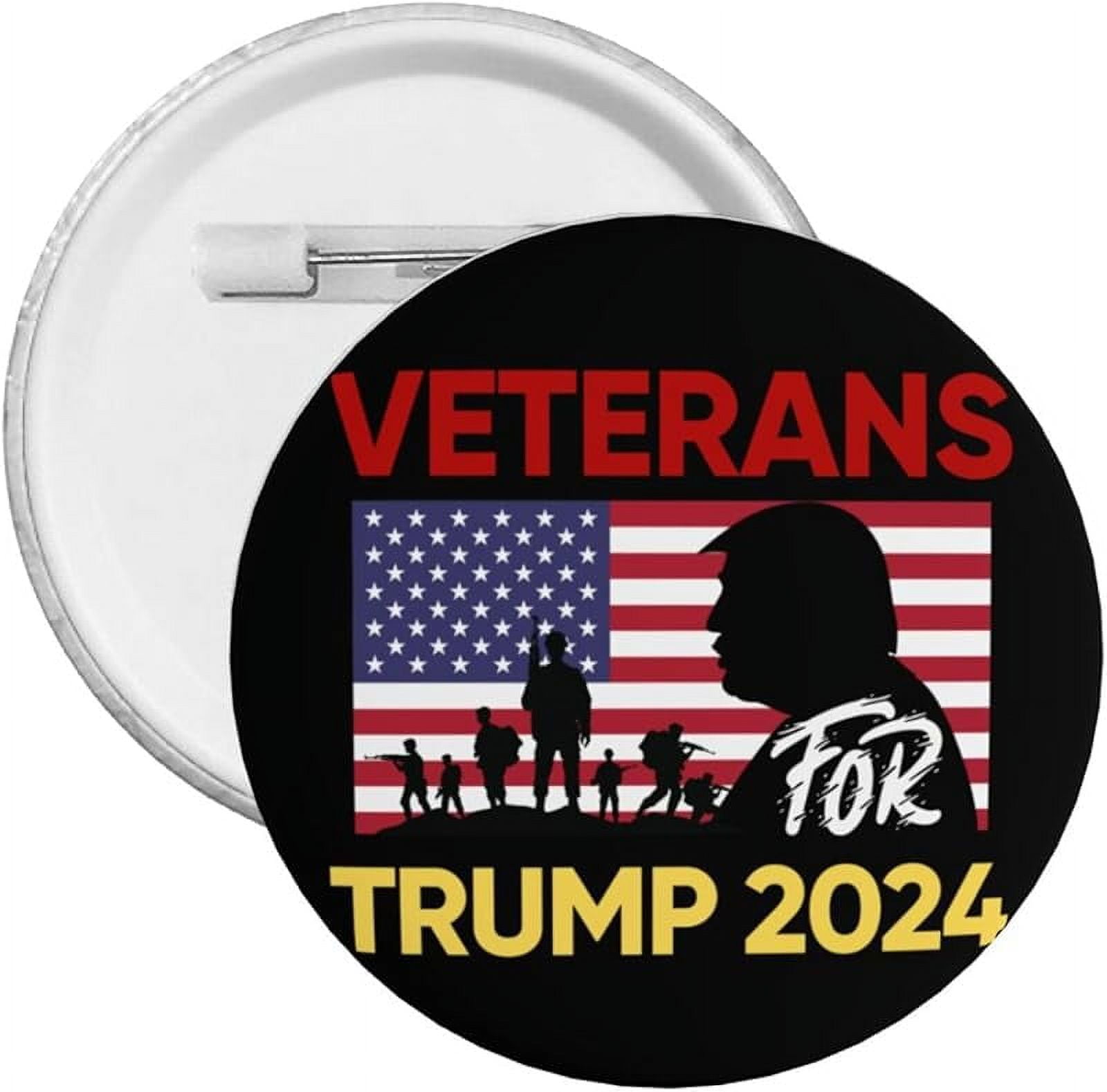 Taoarlpo Veterans For Trump 2024 Button Pins Trump 2024 Button Pins ...
