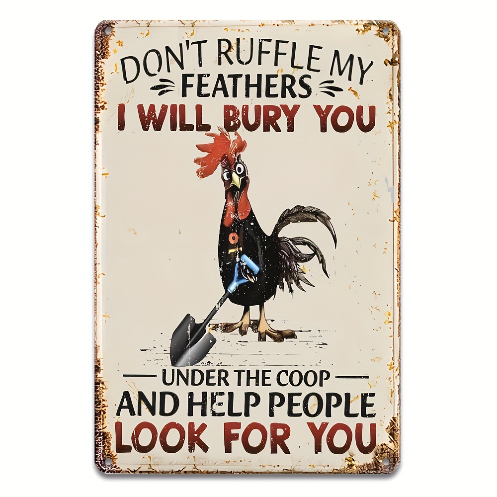 Taoarlpo Vintage Aluminum Decorative Sign&Plaque - "Don't Ruffle My ...