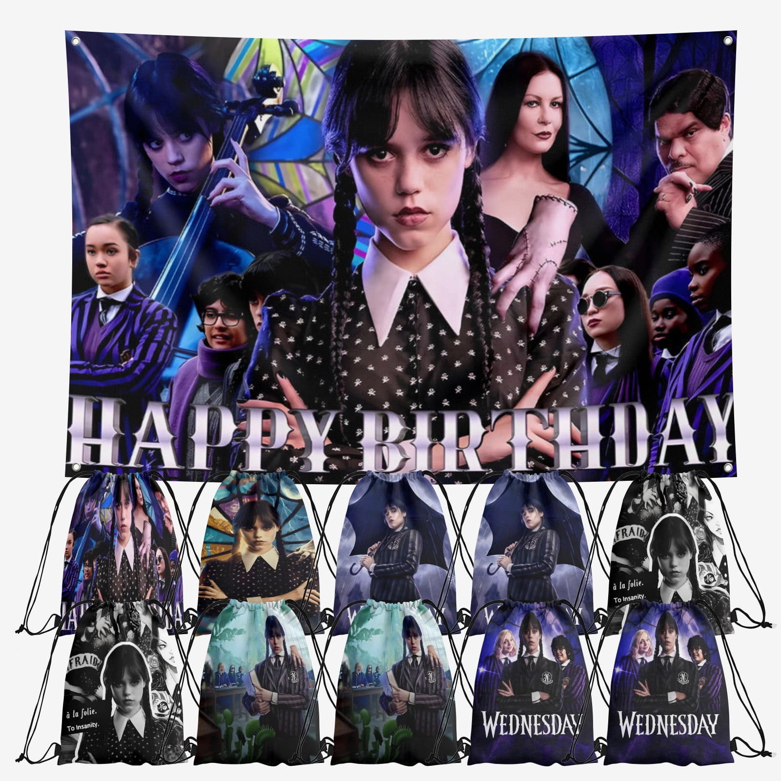 Taoarlpo-WEDNESDAY Birthday Party Supplies,10 Pieces WEDNESDAY Candy ...