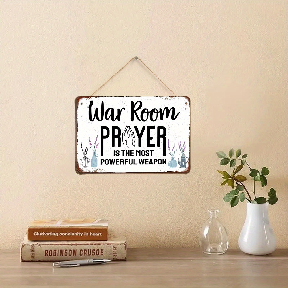 Taoarlpo Wooden War Room Sign Prayer is the Most Powerful Weapon Logo ...