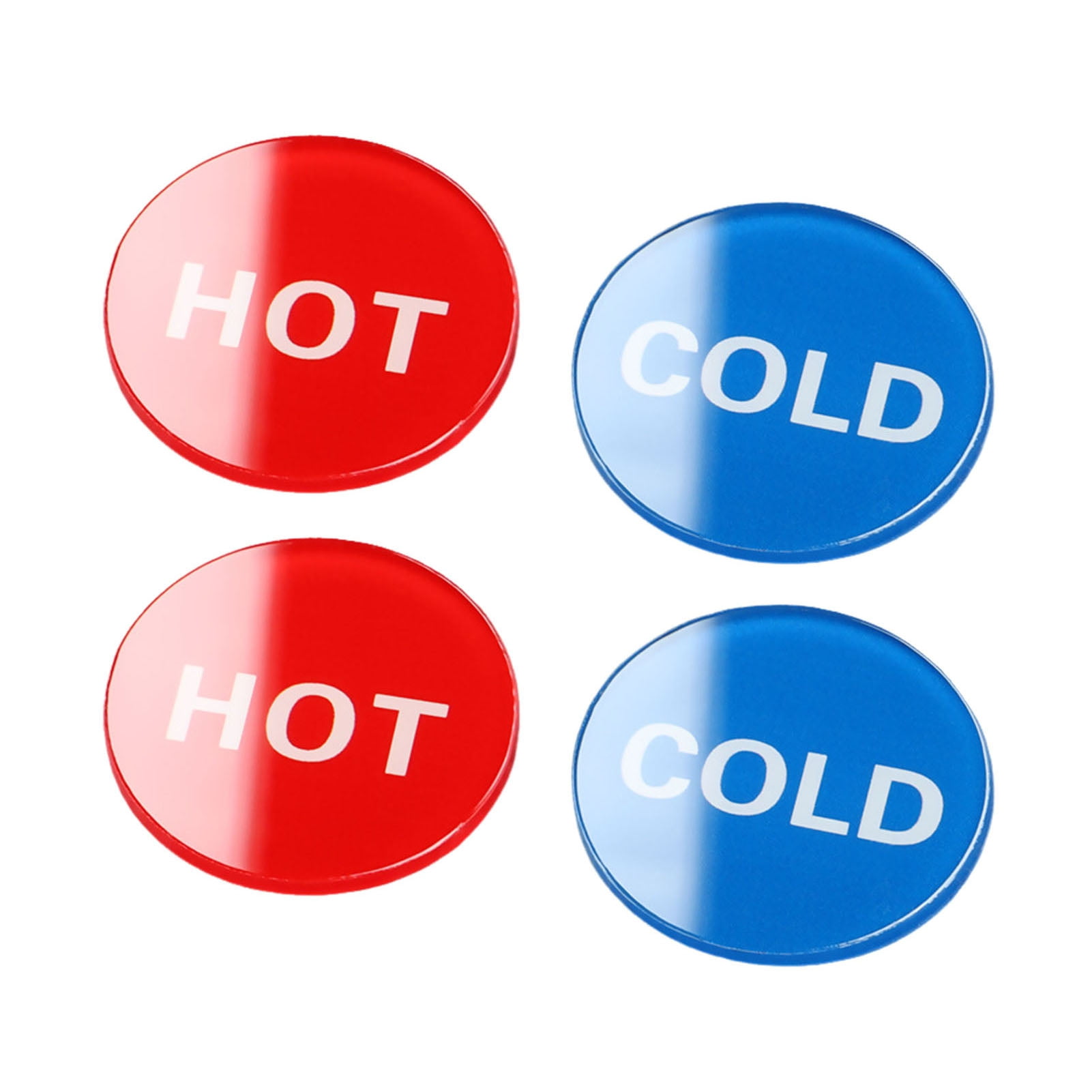 Taolixe 2 Pairs Acrylic Hot Cold Sign Waterproof Self-adhesive House ...