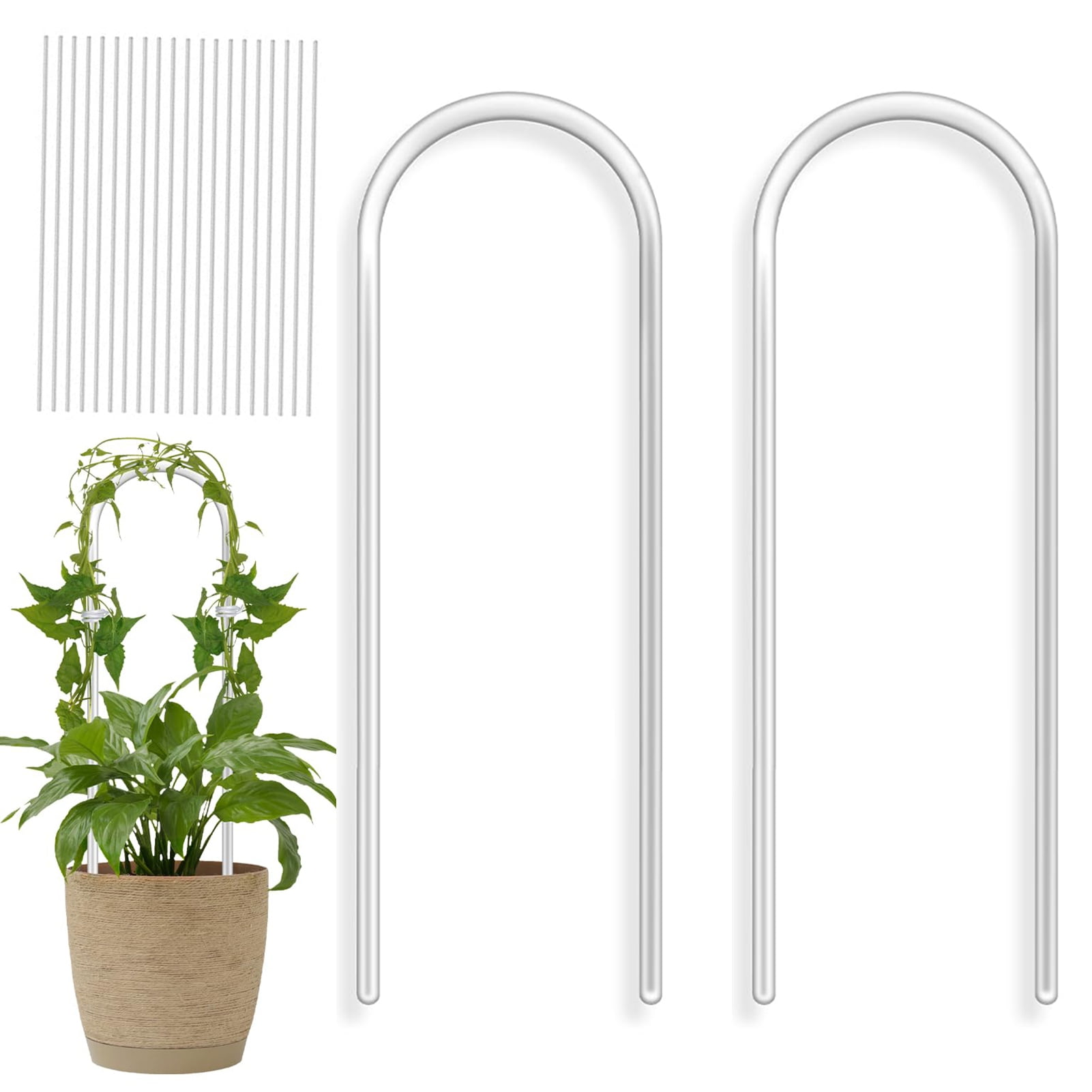 Taolixe 2 Pcs U-Shaped Acrylic Plant Trellis Clear Plant Support with ...