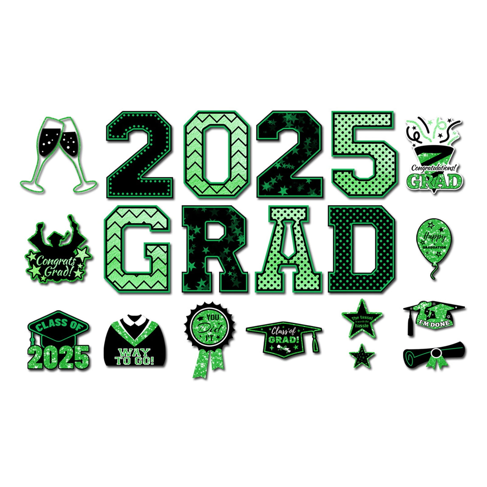 Taolixe 2025 Graduation Car Magnets Congrats Grad Magnetic Stickers Set ...