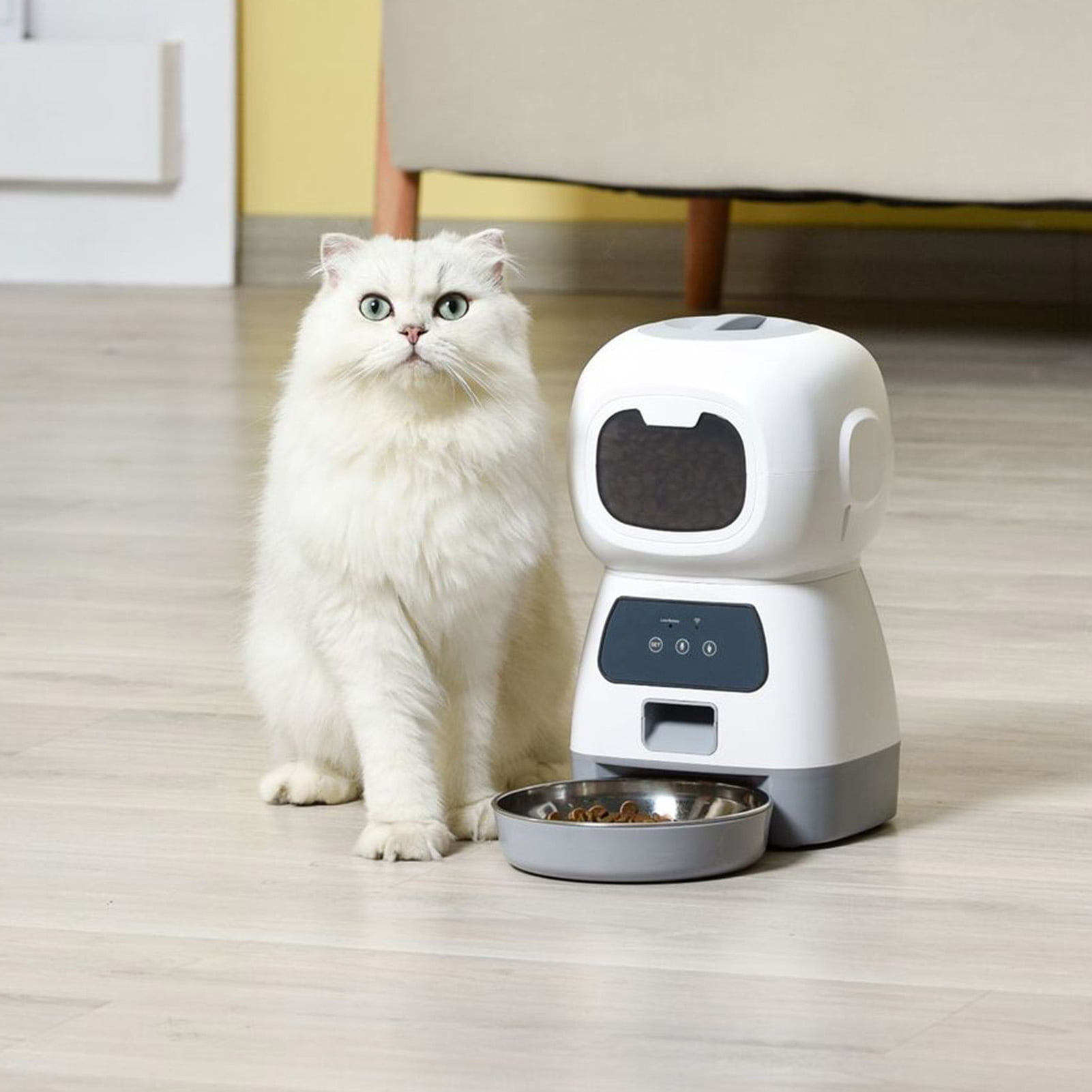 Taolixe 3.5L Automatic Pet Feeder Dual Power Supply Battery-operated ...