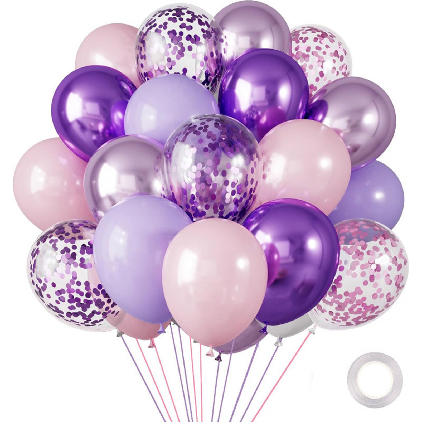 Taolixe 30 Pcs 12inch Metallic Balloons Chrome Latex Balloon with ...