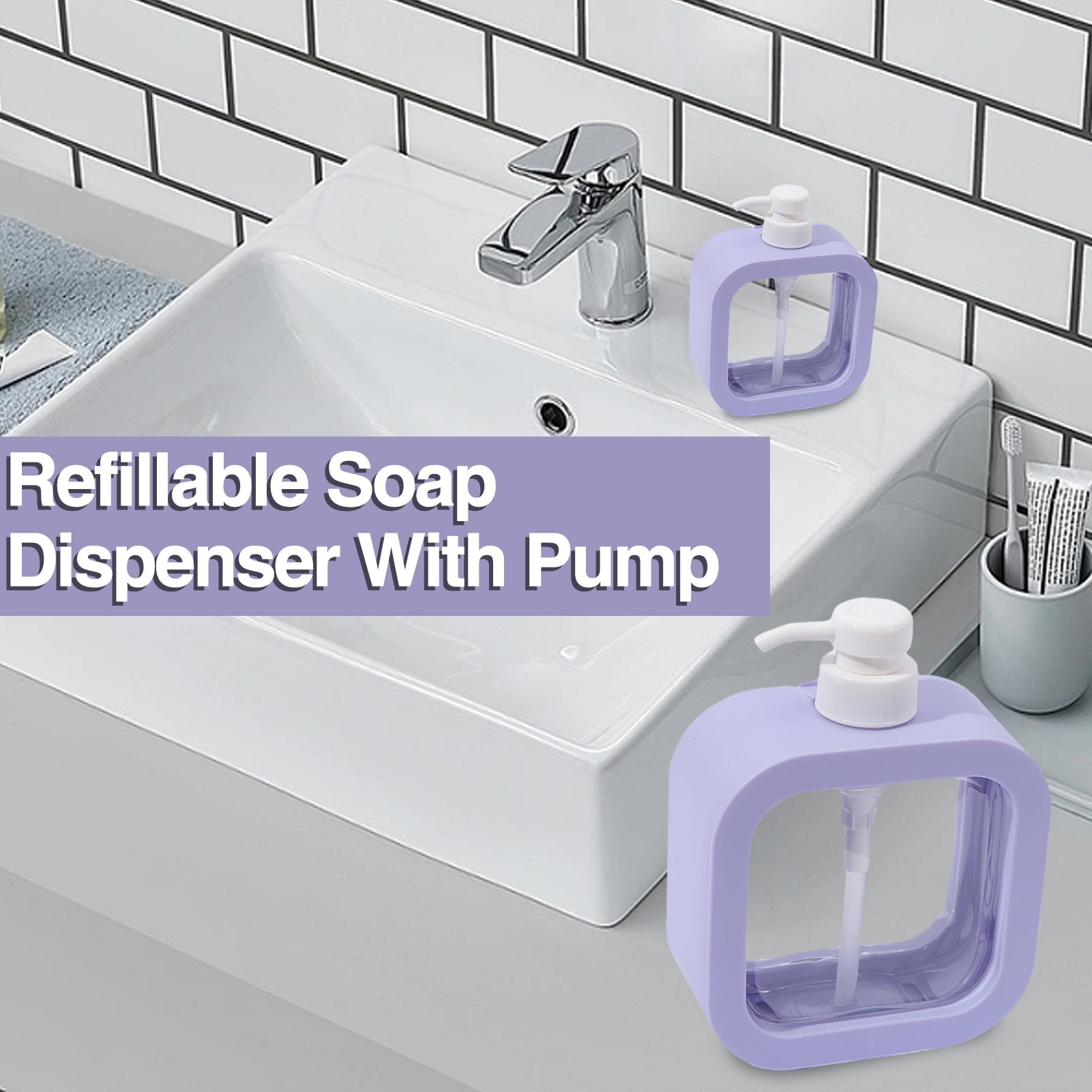 Taolixe 300ML/500ML Clear Plastic Lotion Dispenser Bottle Durable ...