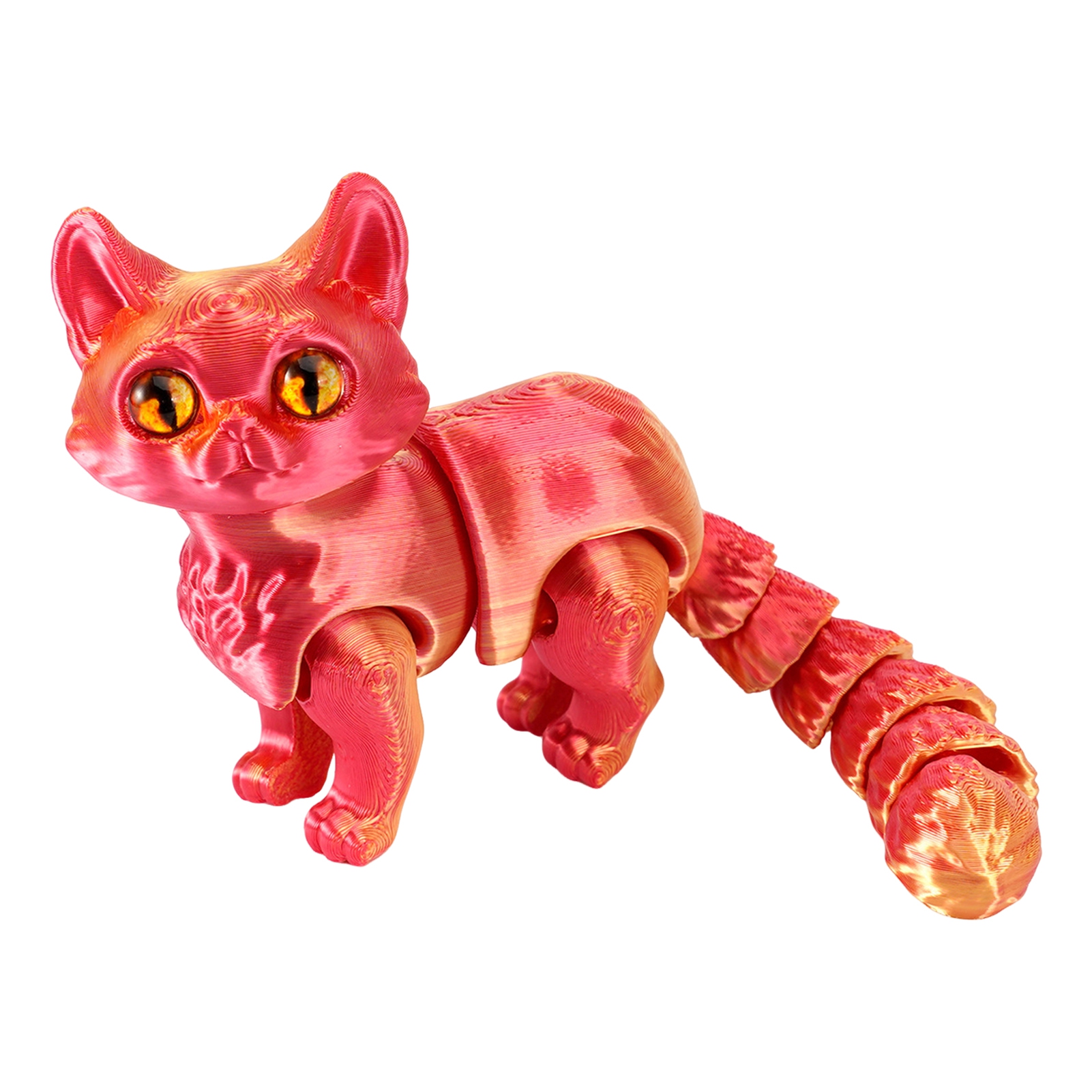 Taolixe 3D Printed Cat Ornament Articulated Cat Figurine with Flexible ...