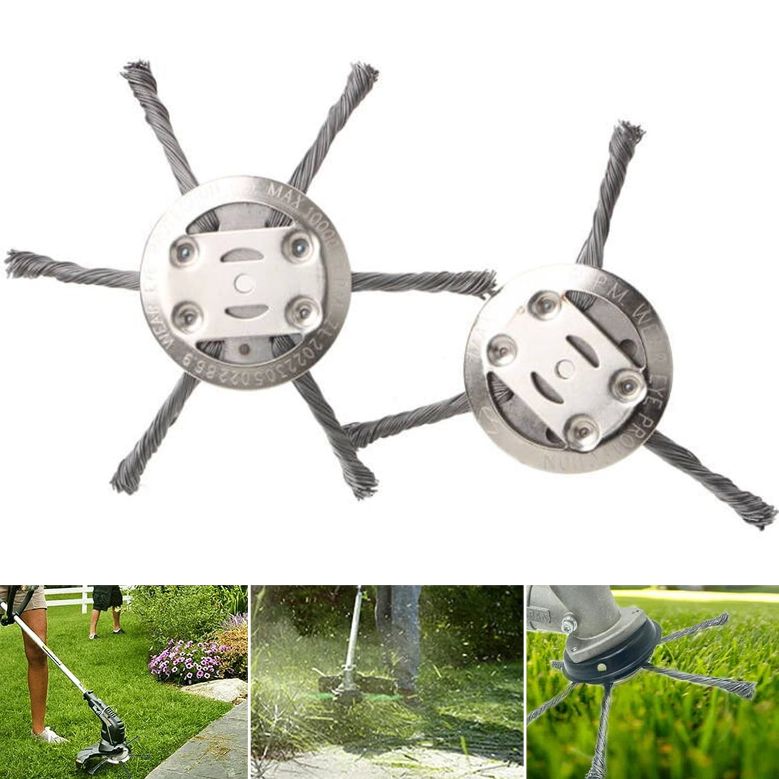 Taolixe 6 Inch Grass Trimmer Head Universal Steel Wire Trimmer Head ...