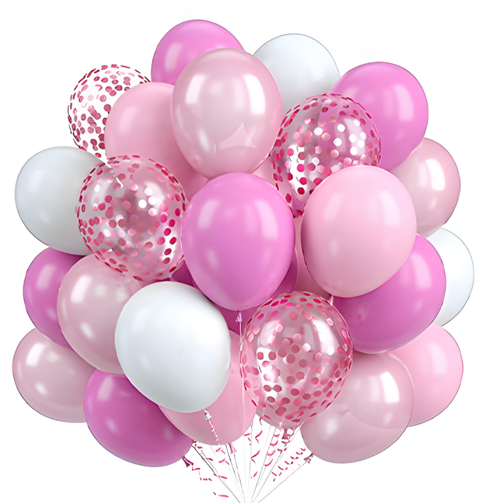 Taolixe 60Pcs Party Balloons 12 Inch Metallic Latex Confetti Balloons ...