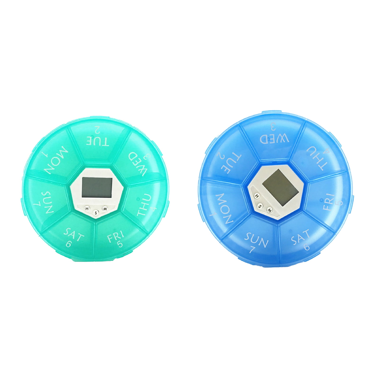 Taolixe 7 Grid Pill Storage Box Timing Reminder Weekly Medicine Alarm ...