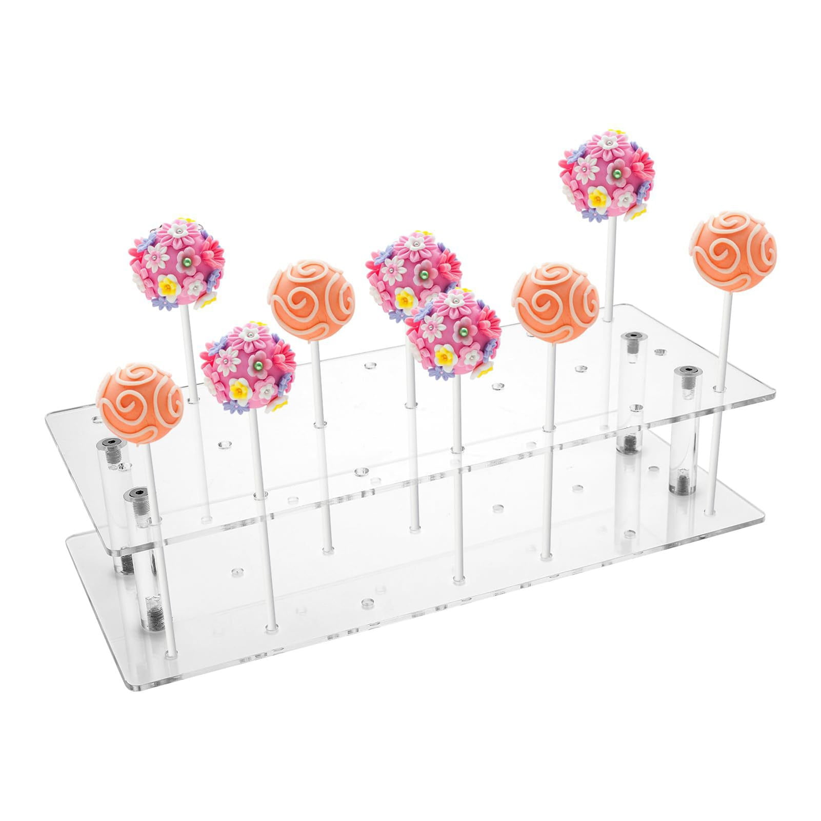 Taolixe Acrylic Cake Pop Stand Clear Lollipop Display Holder with 21 ...