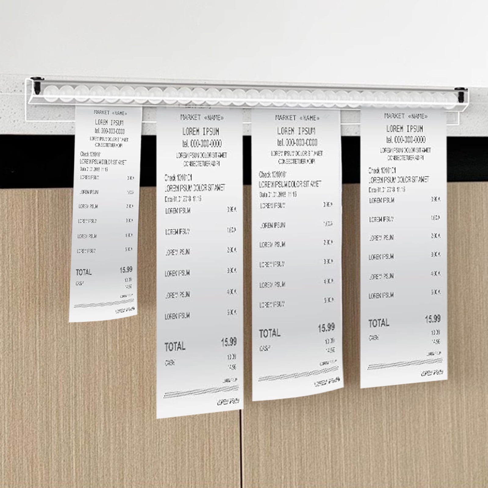 Taolixe Aluminum Slide Check Rack with Pen Slot And Receipt Holder ...