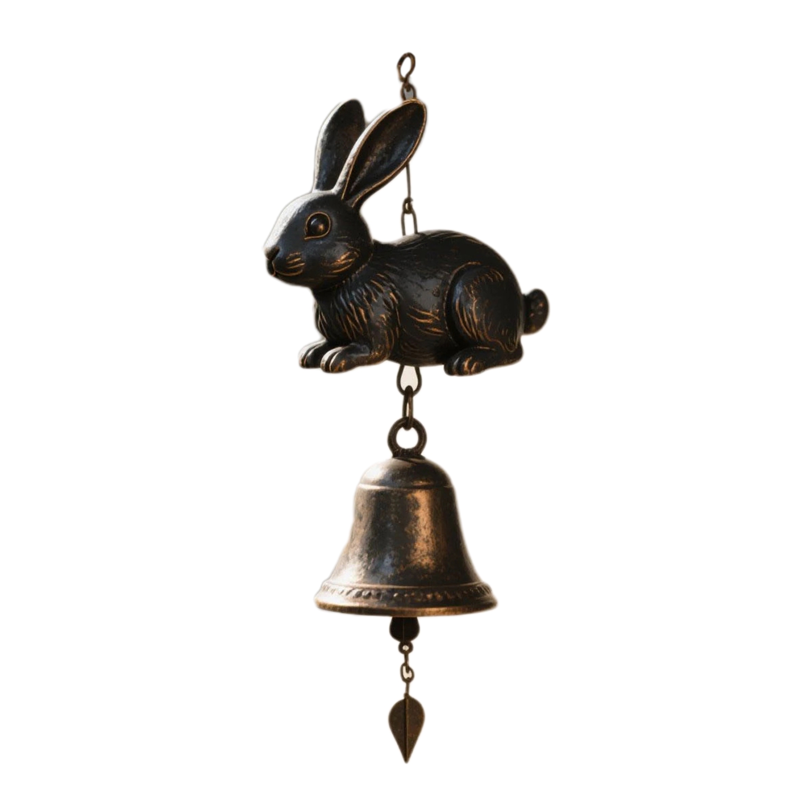Taolixe Animal Wind Chime Resin Animal Figurine with Metal Bell Retro ...