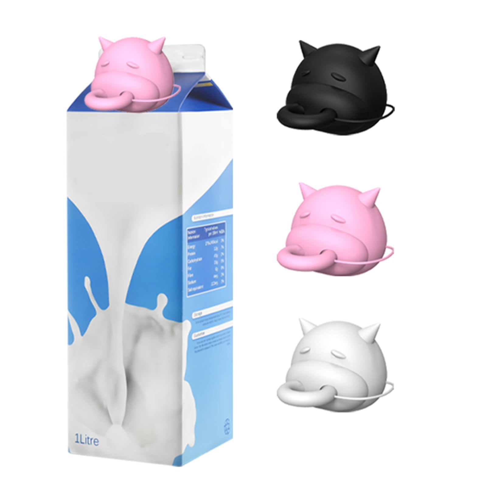 Taolixe Anti-Spill Silicone Milk Cap Universal Carton Dispenser Leak ...