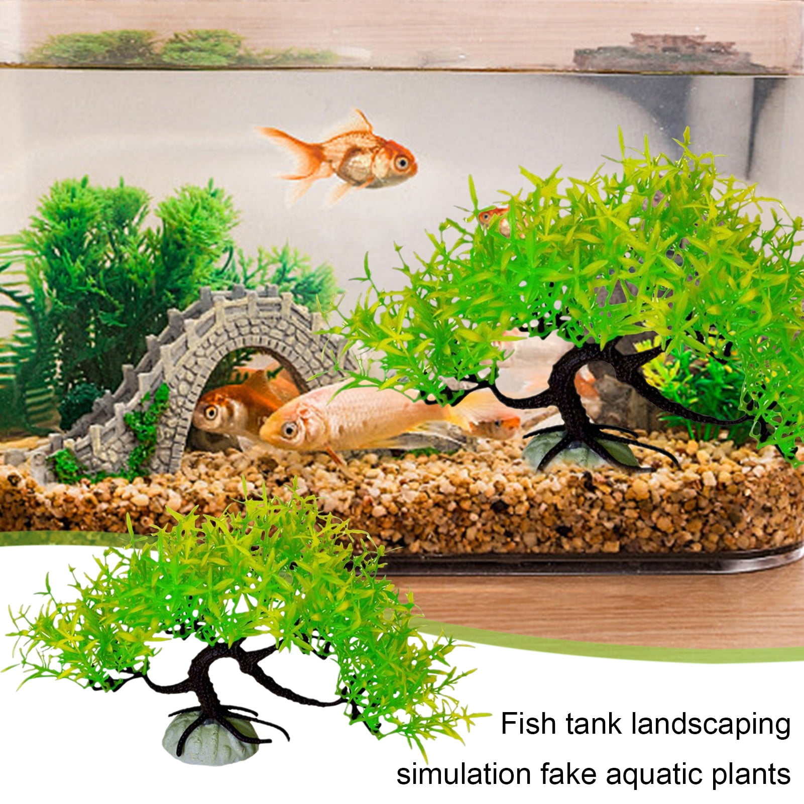 Taolixe Artificial Aquatic Plant Small Aquarium Tree Realistic ...