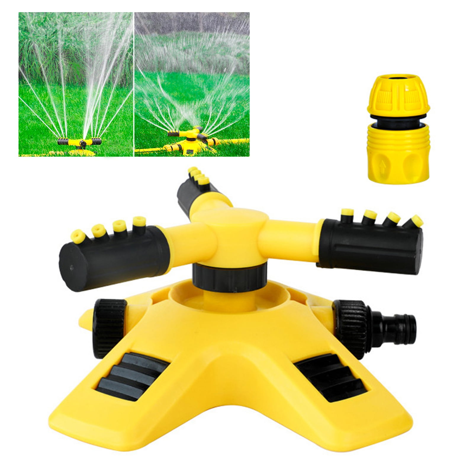 Taolixe Automatic Garden Sprinkler 360-Degree Rotating Water Sprinkler ...