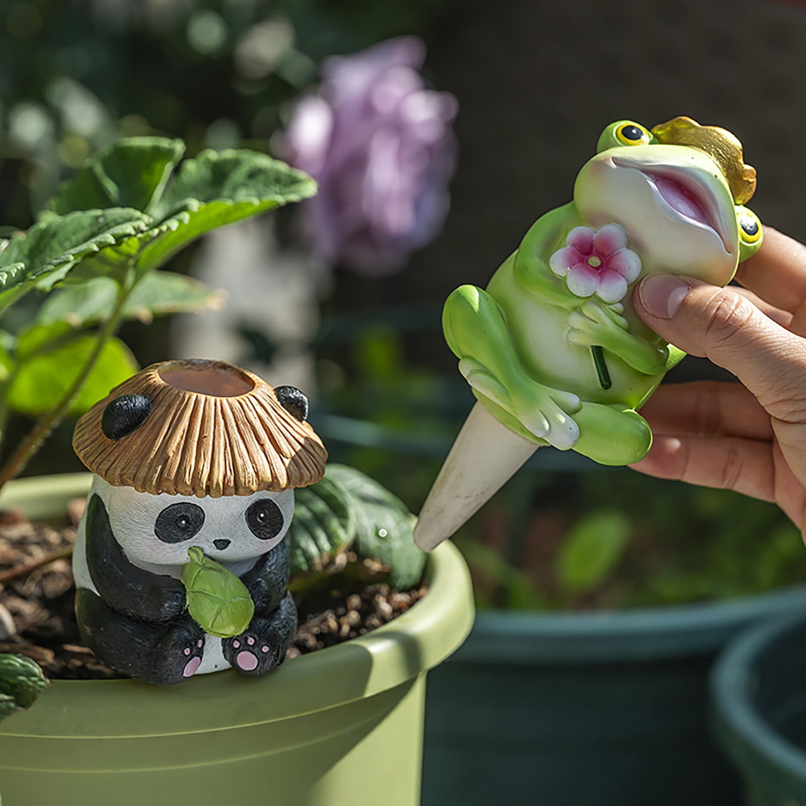 Taolixe Automatic Waterer Frog Panda Shaped Self Watering Spikes ...