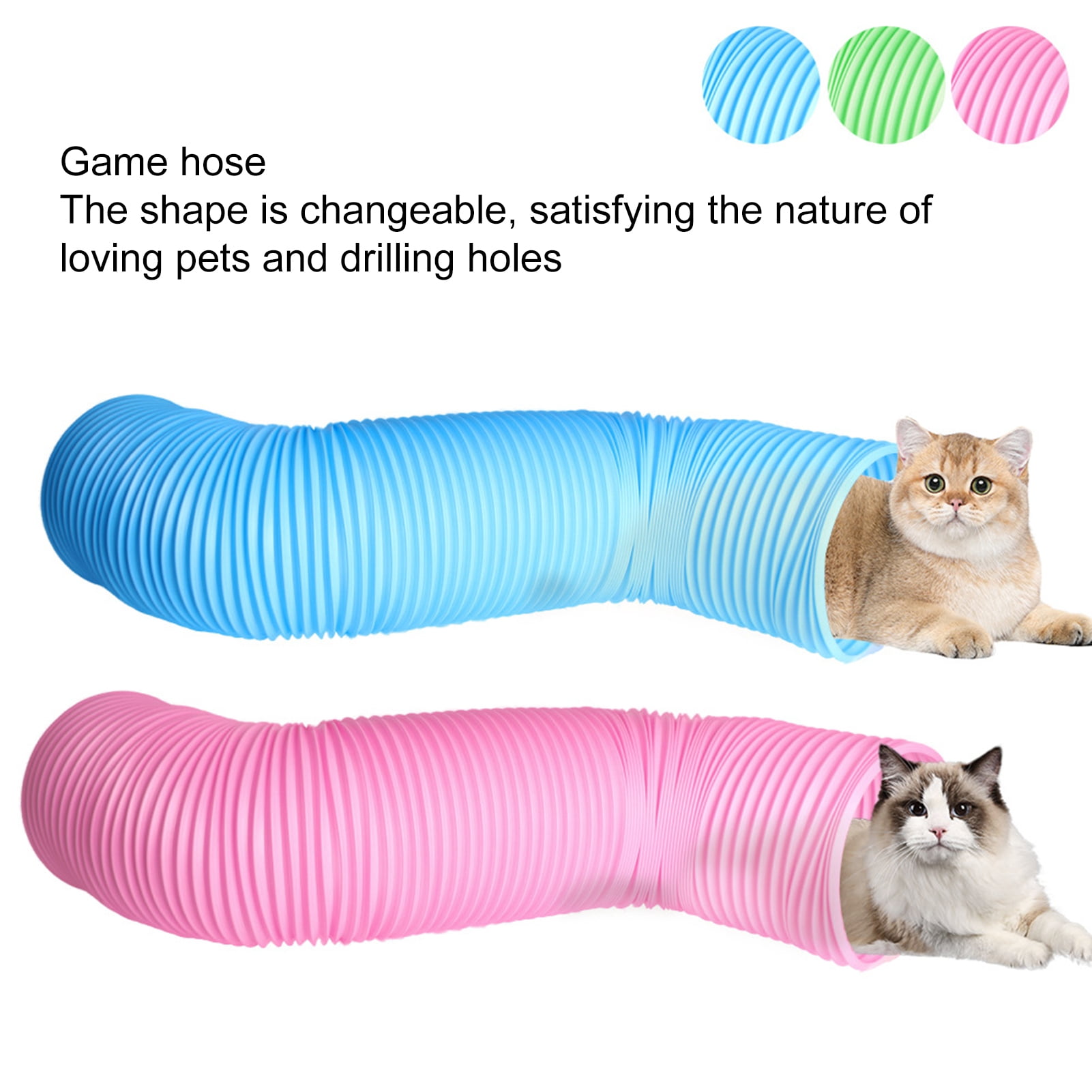 Taolixe Cat Tunnel Toy Long Telescopic Collapsible Stress Relief Funny ...