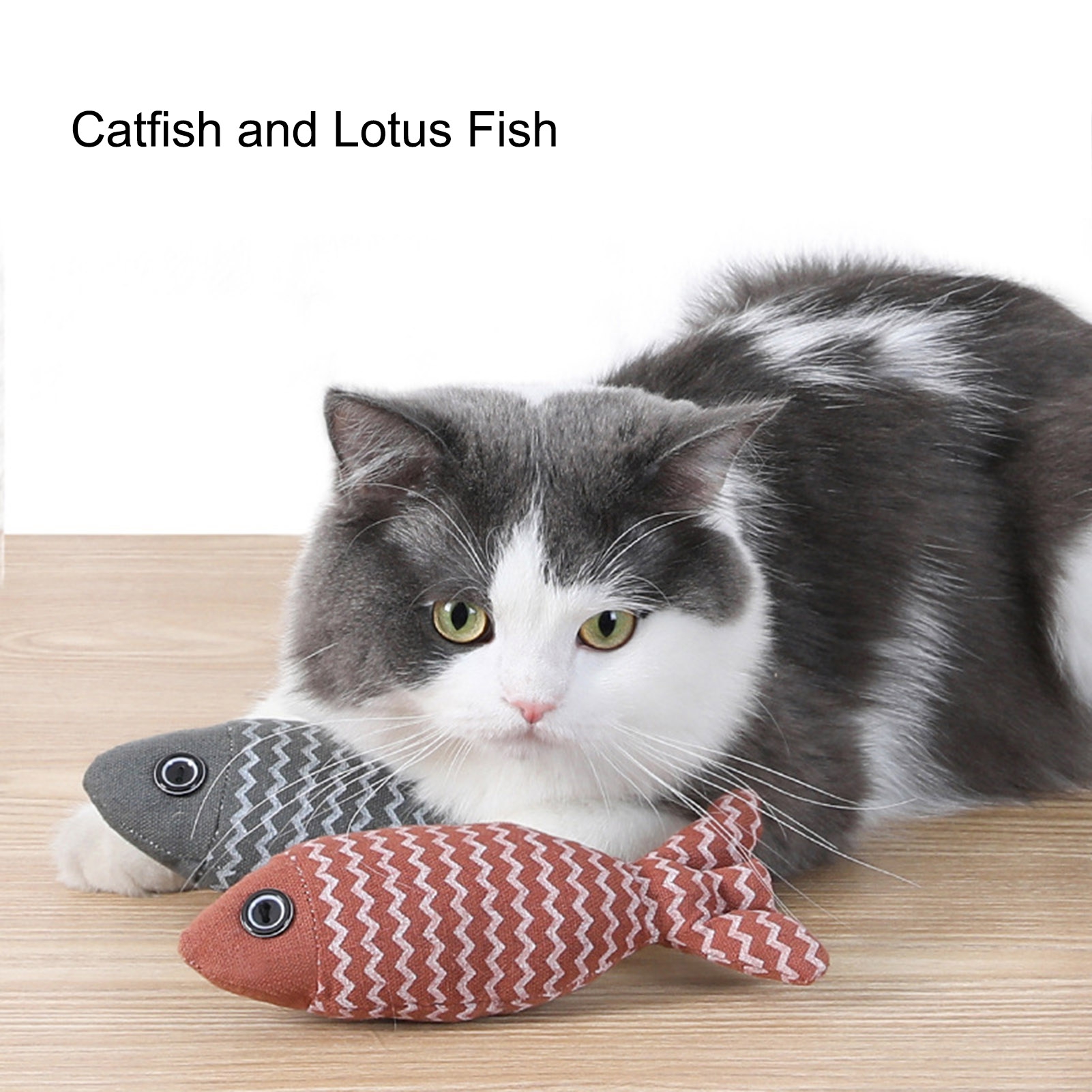 Taolixe Catnip Fish Toys Cartoon Fish Design Durable Bite-Resistant ...