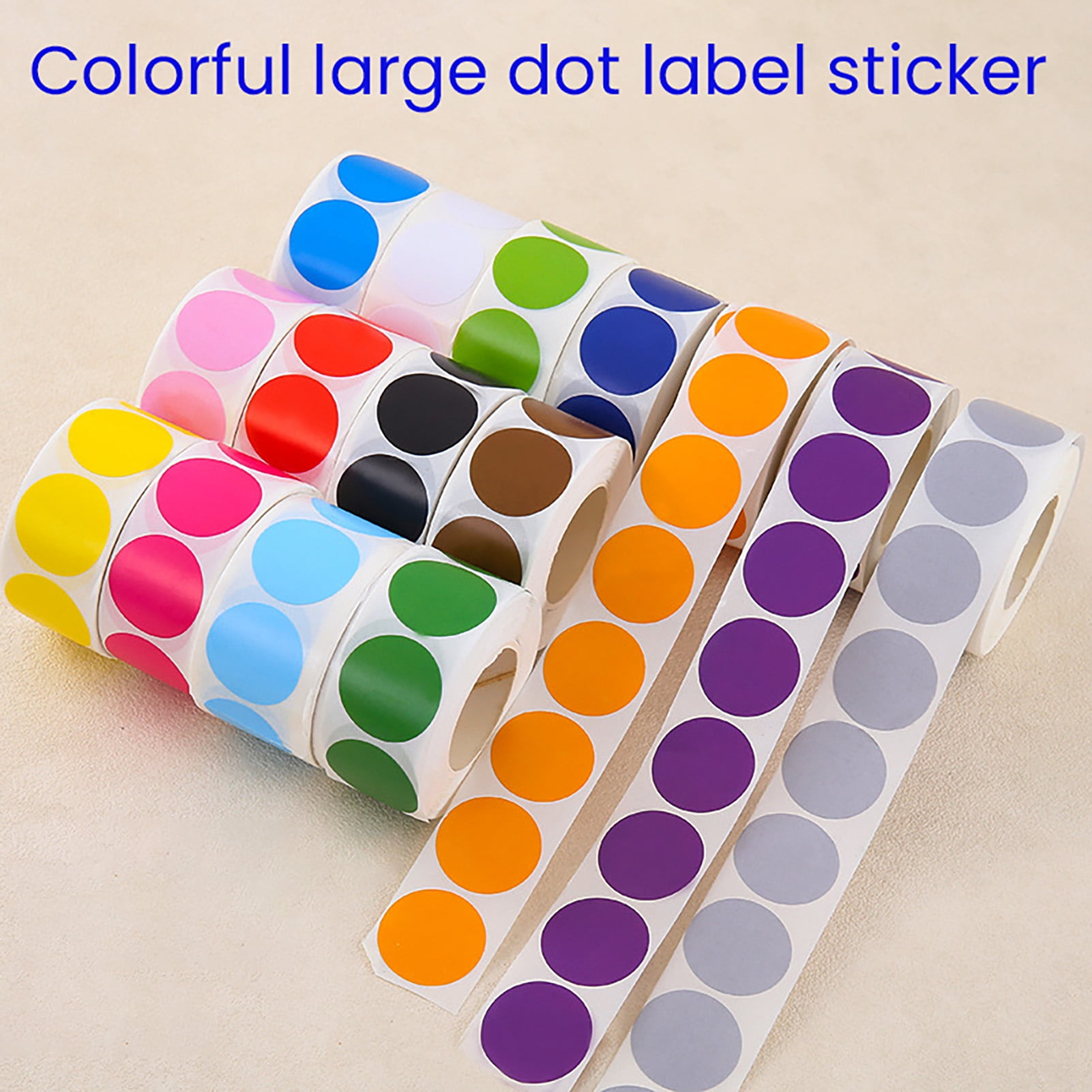 Taolixe Clearance 500 Pcs 1" Colored Dot Stickers Round Color Coding ...