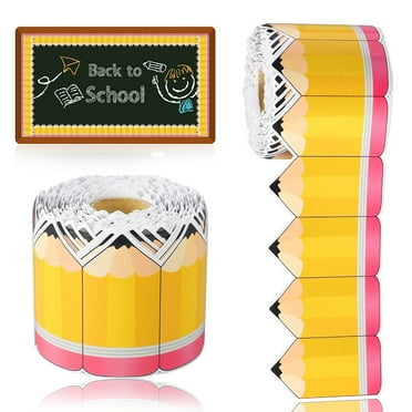 65.6Ft Pencil Coquette Bow Bulletin Board Border Back to School Pencil ...
