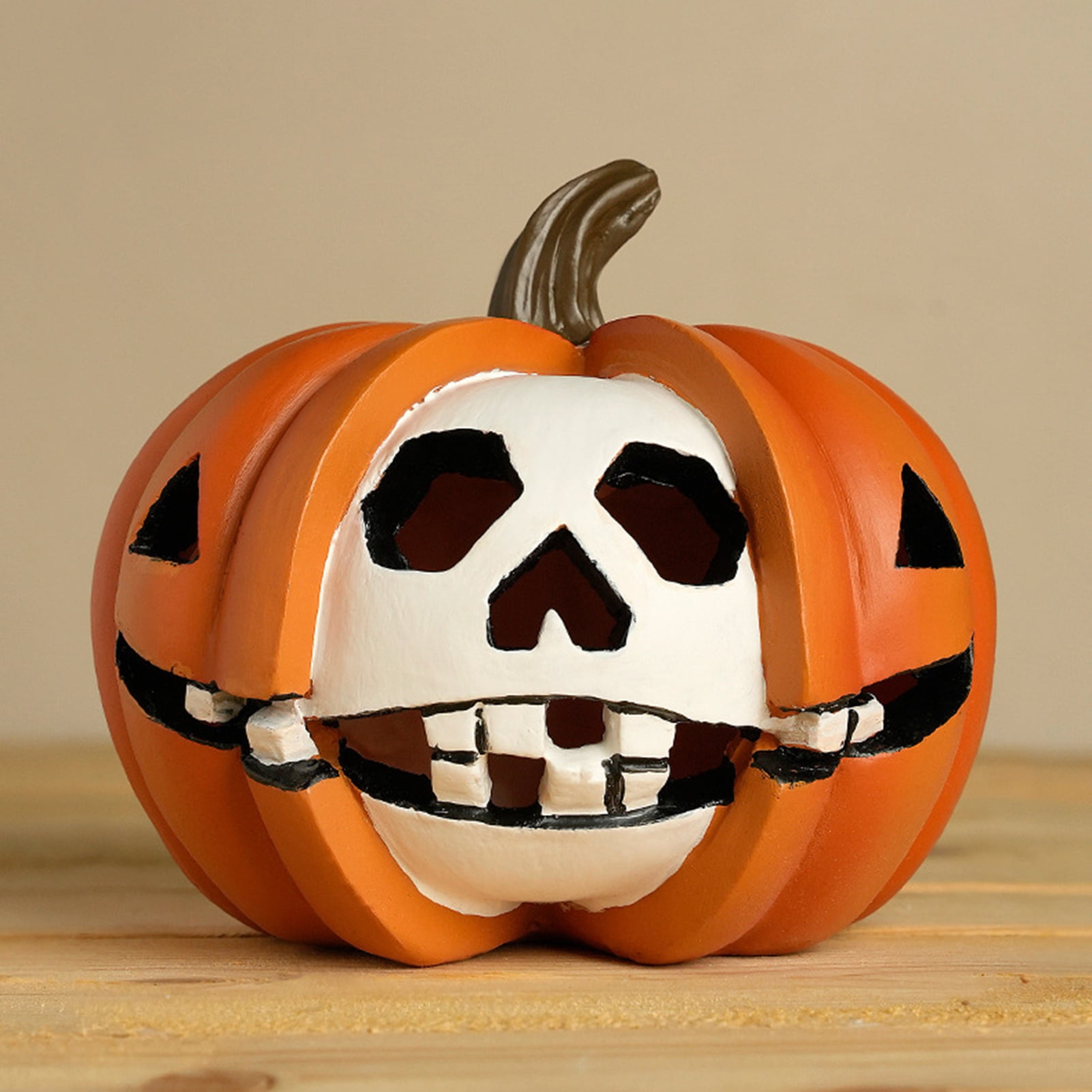 Taolixe Clearance-Pumpkin Statue Halloween Pumpkin Statue Spooky Skull ...