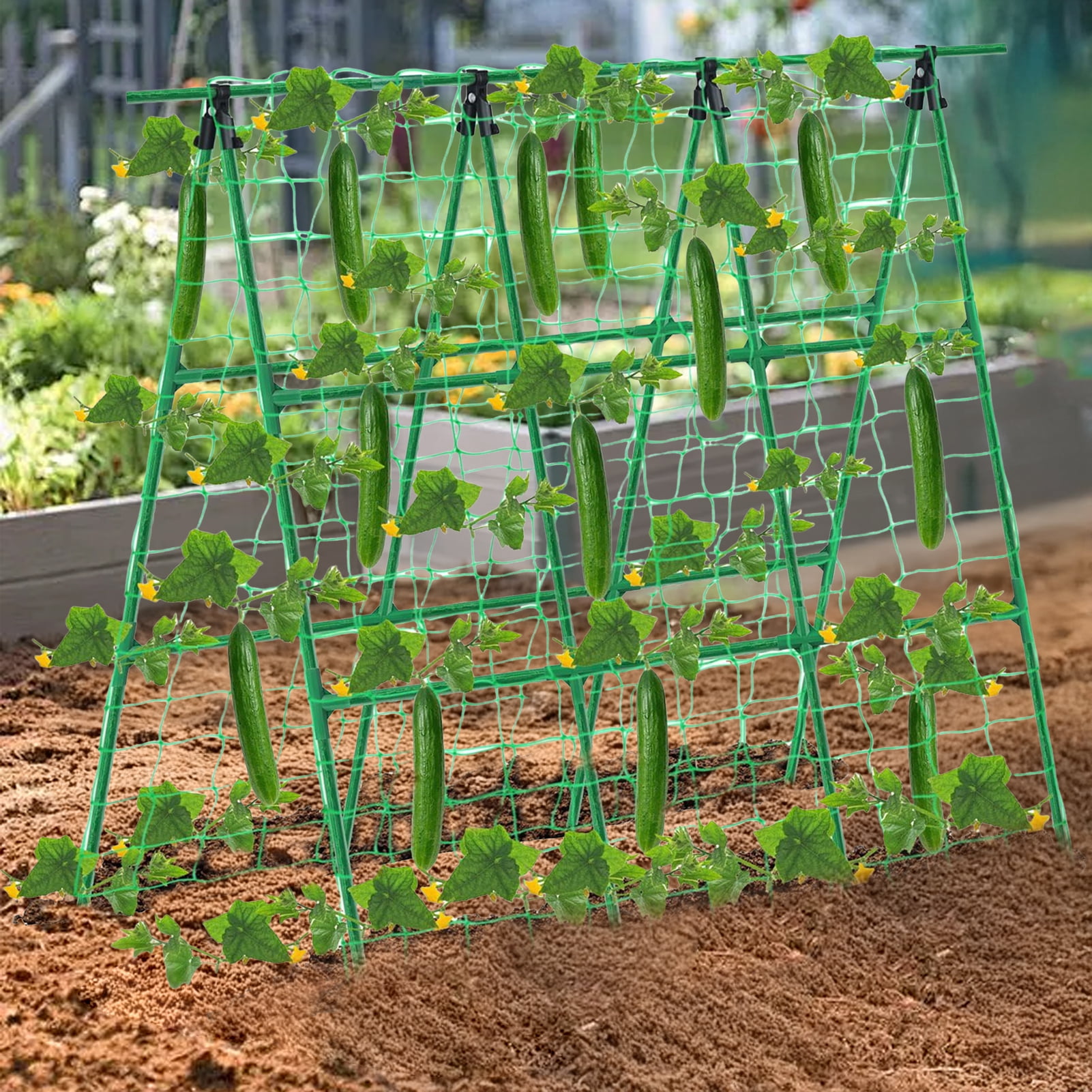 Taolixe Cucumber Trellis for Garden 48 Inch A-Frame Plant Trellis Set ...