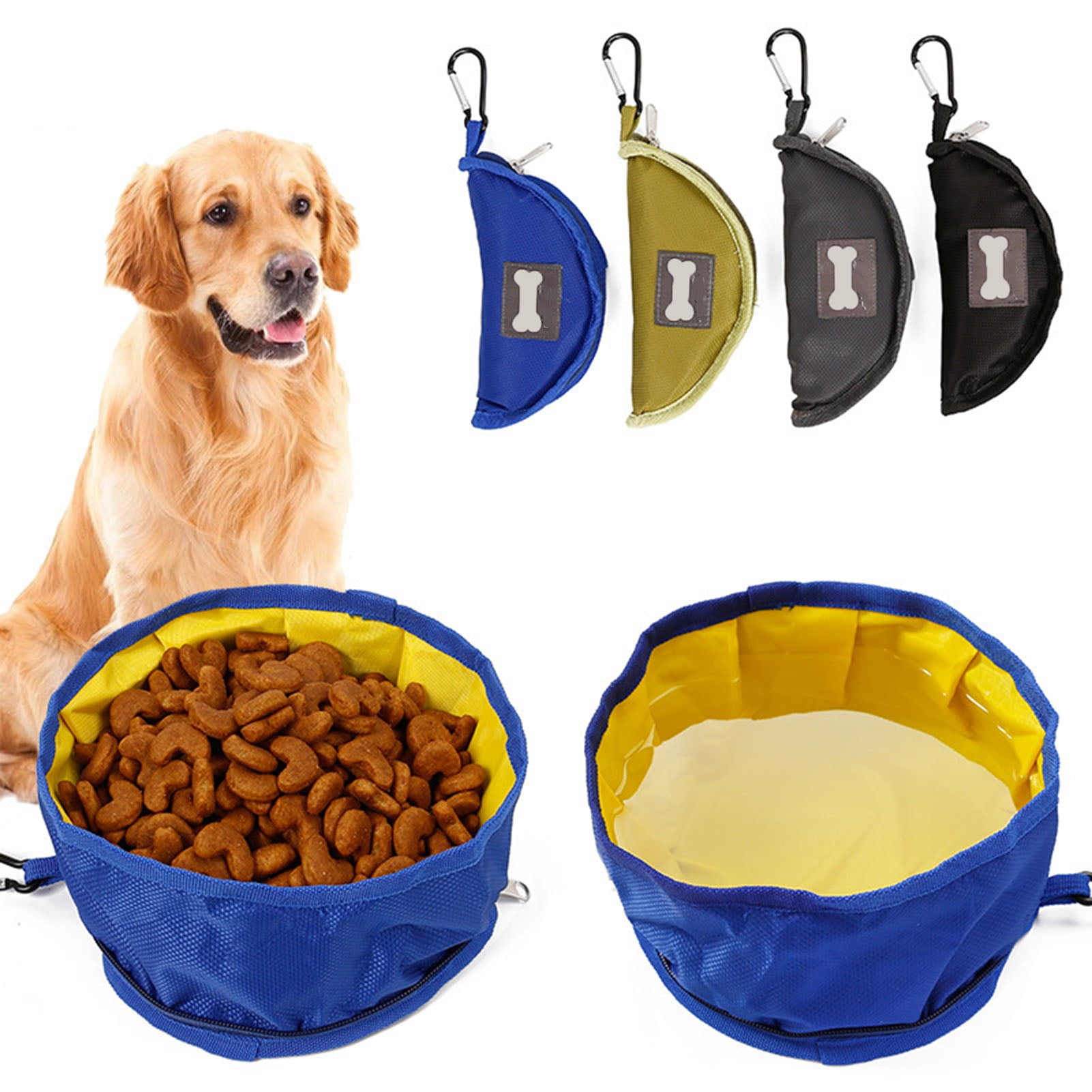 Taolixe Dog Bowl Pet Collapsible Bowls with Carabiners, 4 Colors for ...