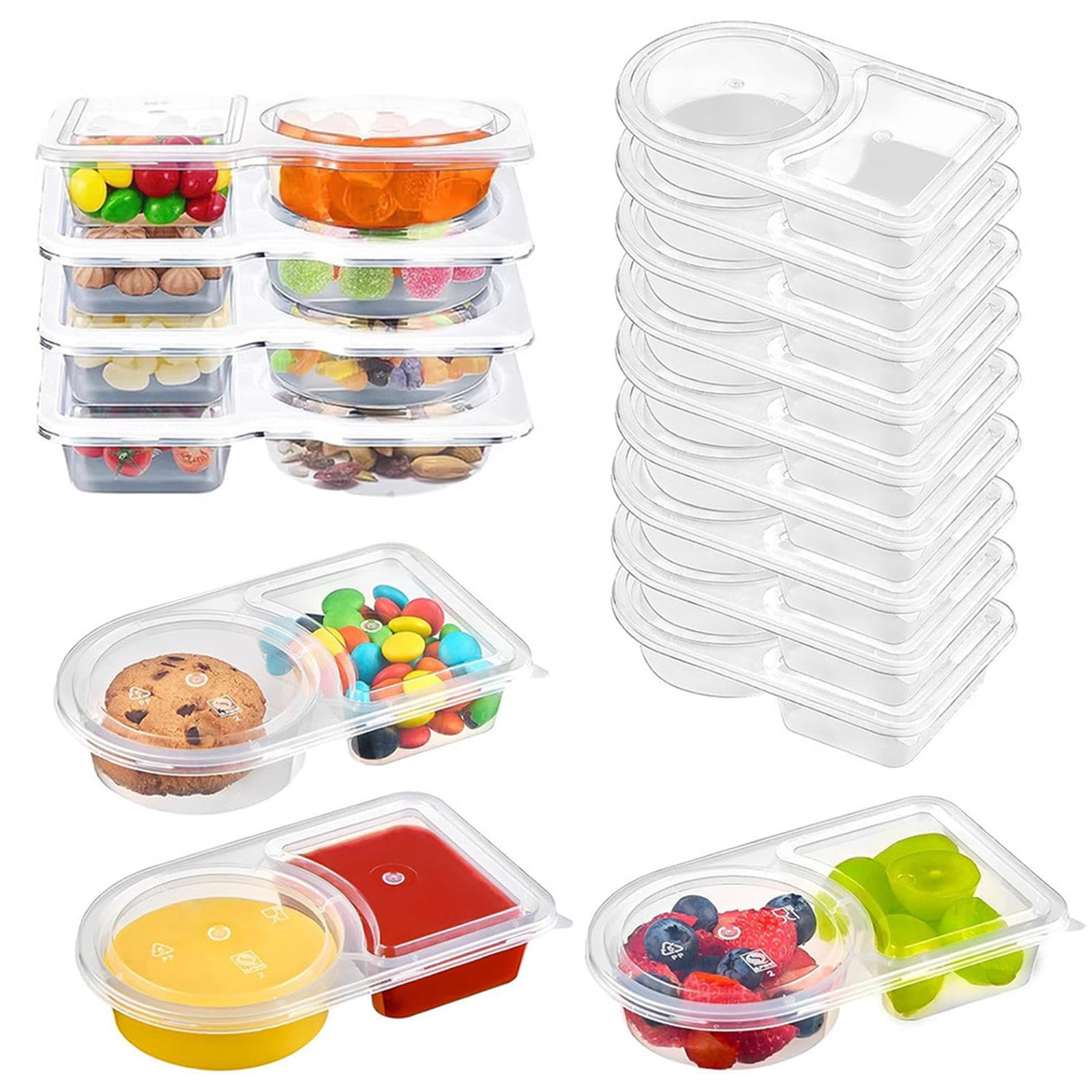 Taolixe Double Compartment Condiment Container with Lids And Spoon ...