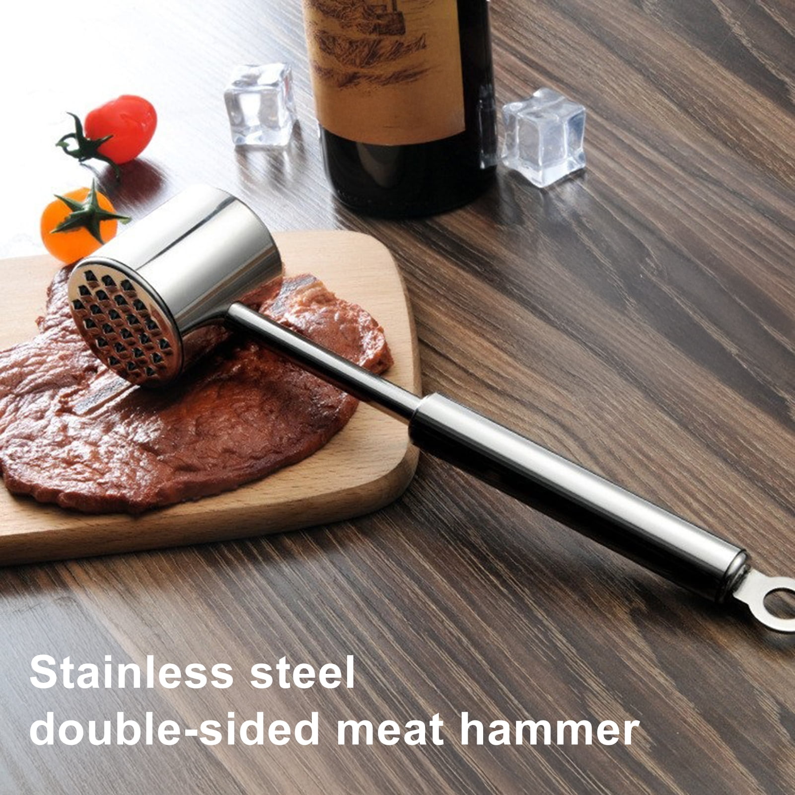 Taolixe Dual-Head Meat Tenderizer 304 Stainless Steel Mallet Pounder ...