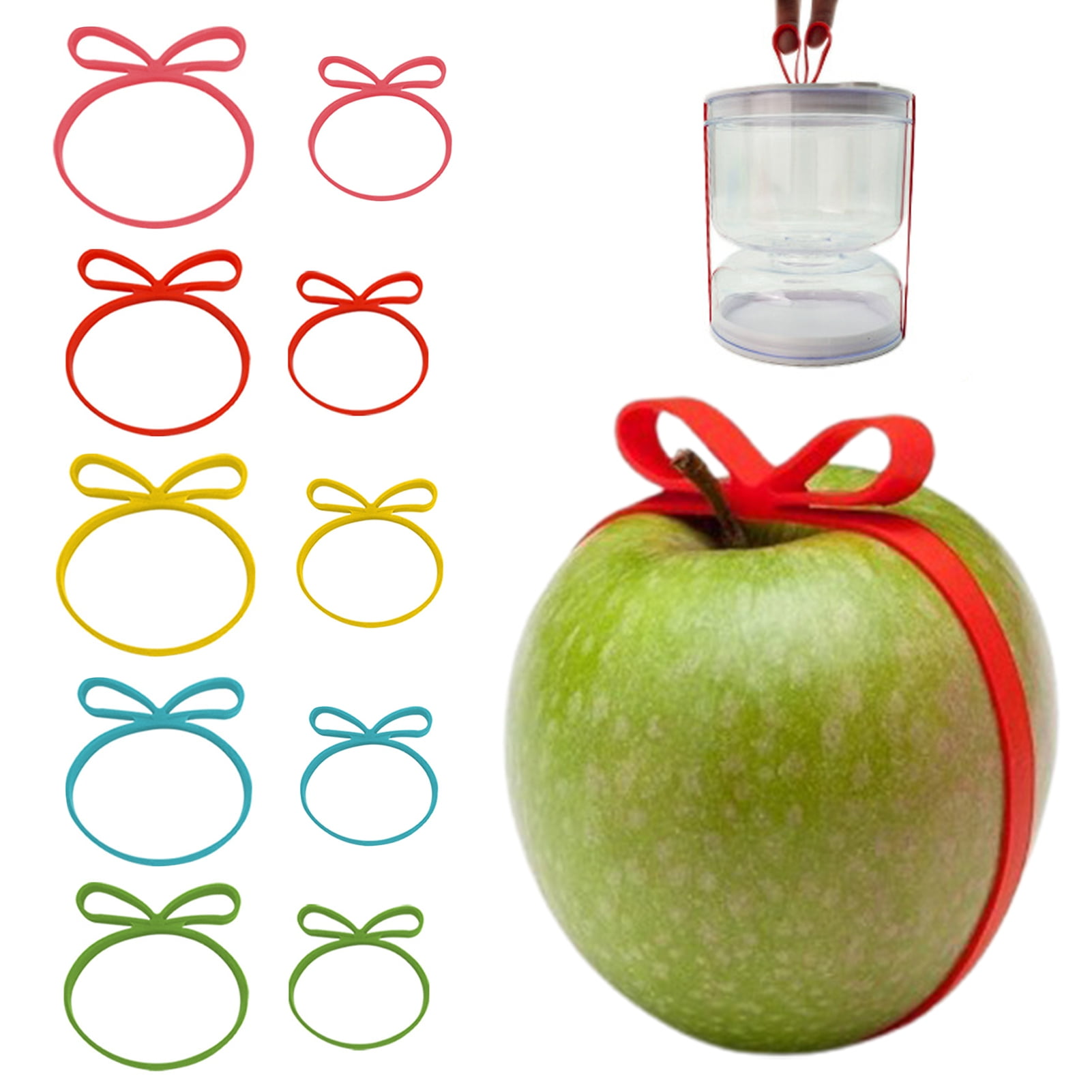 Taolixe Elastic Silicone Bands 5 Colors & 2 Sizes Rubber Wrapping Bands ...