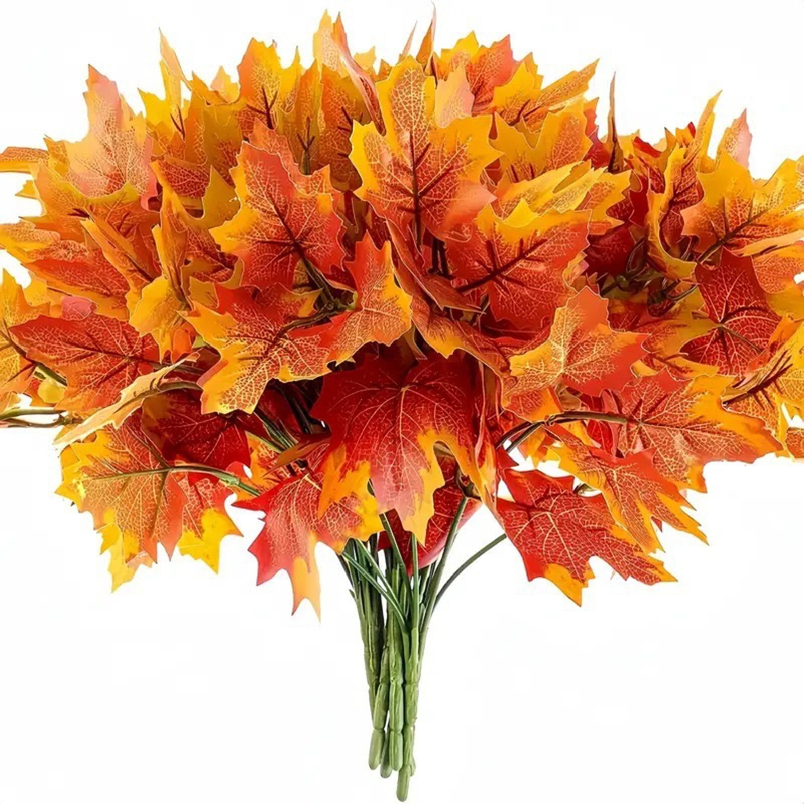 Taolixe Fall Artificial Flower 7 Fork Realistic Fake Plastic Flower ...