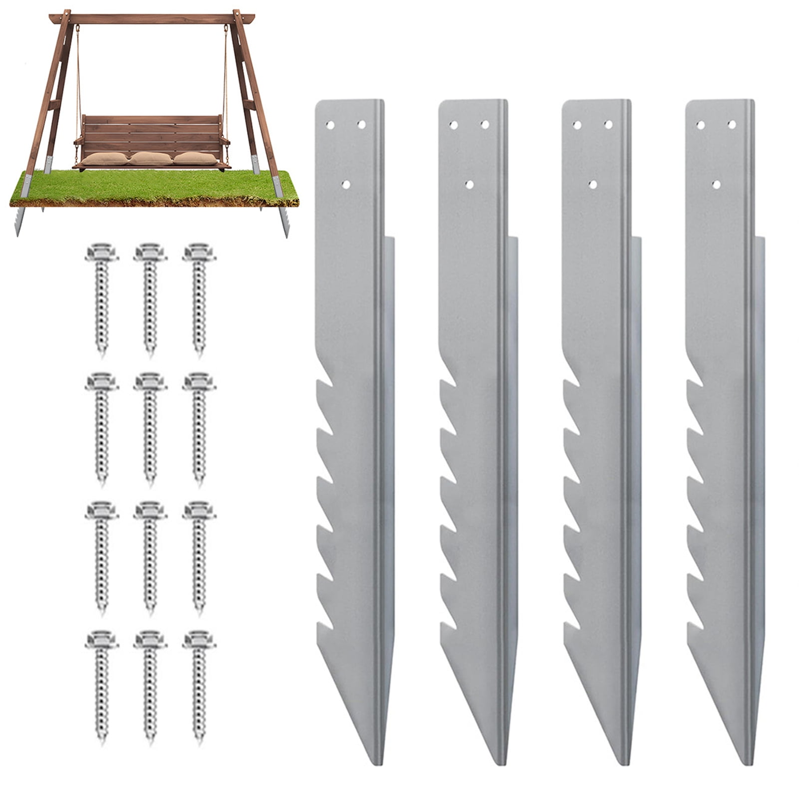 Taolixe Fence Post Stakes Repair Kit Rust-Resistant Easy to Install ...