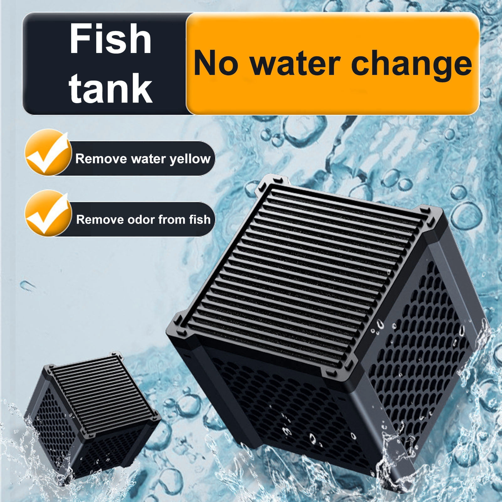 Taolixe Fish Tank Filter Box Water Purifier Cube Multi-mesh Hole ...