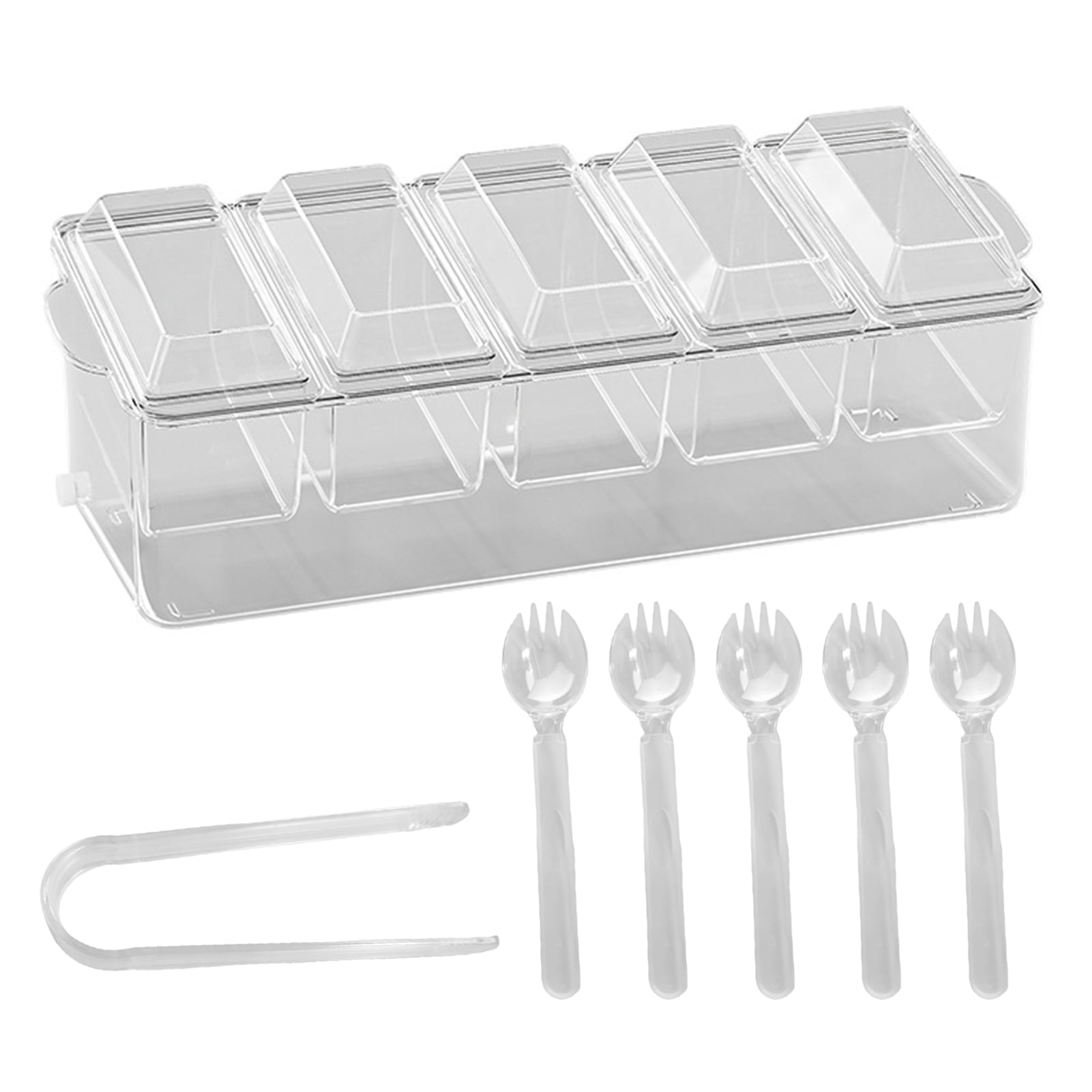 Taolixe Fruit Serving Tray Food Storage Box with 5 Compartments Large ...