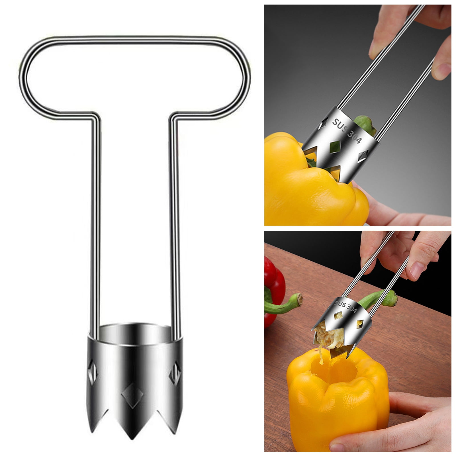 Taolixe Fruit & Vegetable Corer Bell Pepper Corer Serrated Blade Pears ...