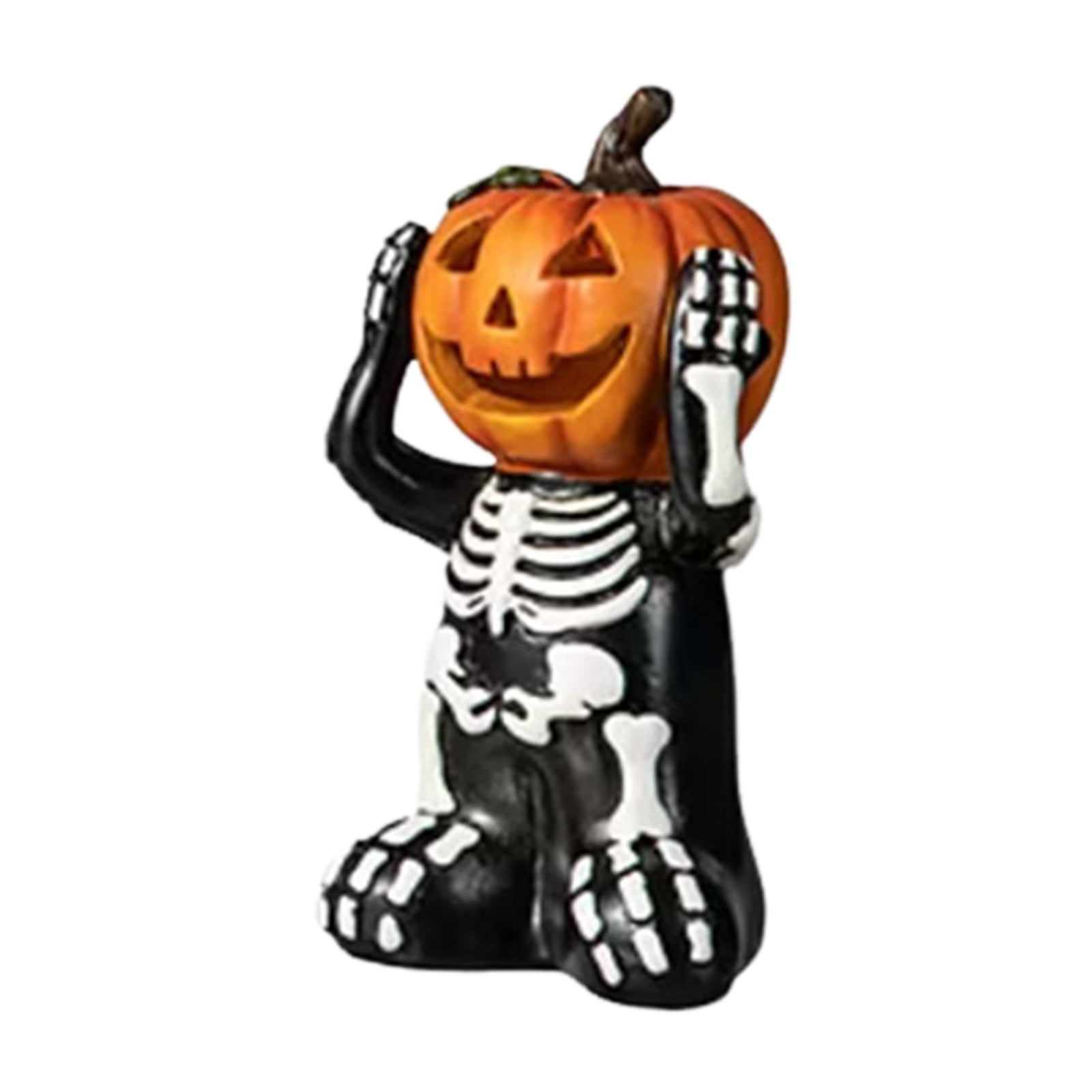 Taolixe Halloween Decoration Skeleton Pumpkin Shape Statues Resin ...