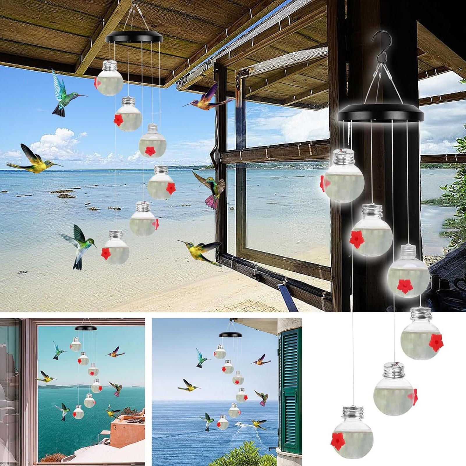 Taolixe Hummingbird Feeder with Anti Bee Easy to Clean Leak proof ...