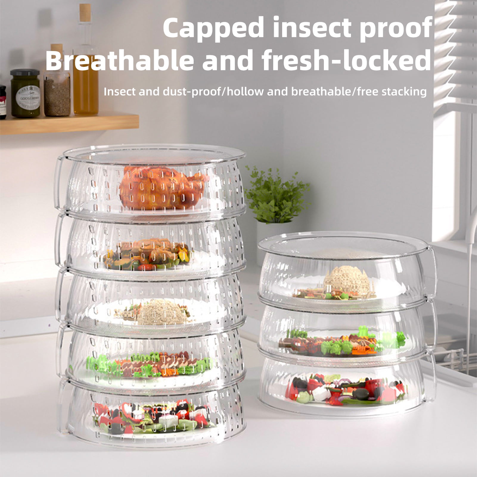 Taolixe Insulated Food Cover Stackable Food Safety Shield Multi-layer ...