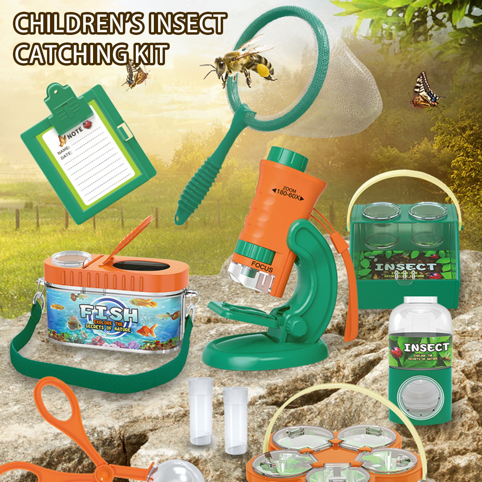 Taolixe Kids Outdoor Explorer Kit Insect Catcher Observing Toy Kit ...