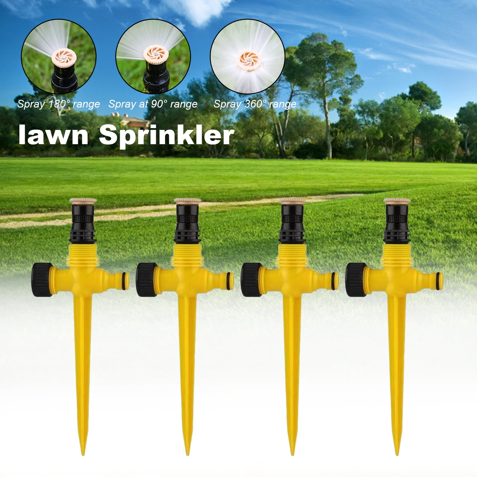 Taolixe Lawn Sprinkler with Spike Base Ground Insert Water Sprinkler ...