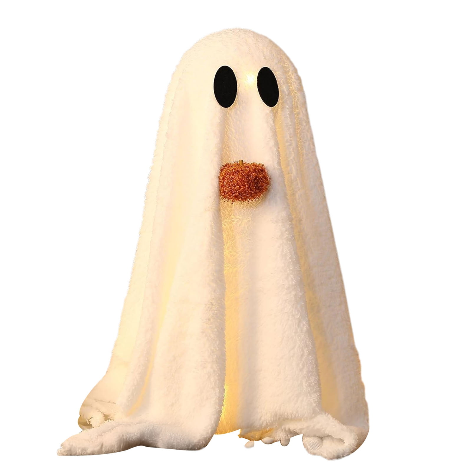 Taolixe Light-Up Sherpa Ghosts with Pumpkin Cute Ghost Tabletop ...