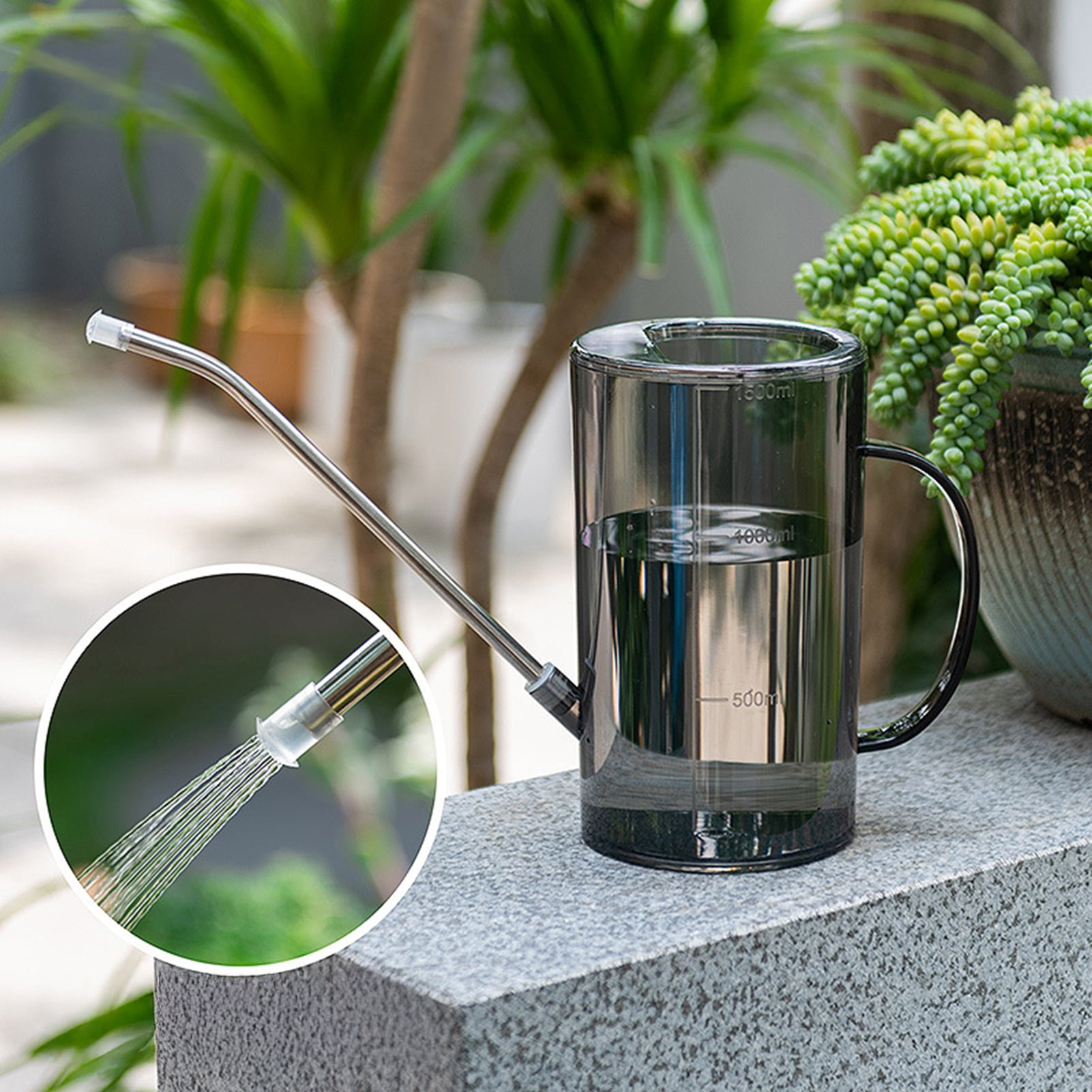 Taolixe Long Spout Watering Can 1L/1.5L Watering Can with Scales ...