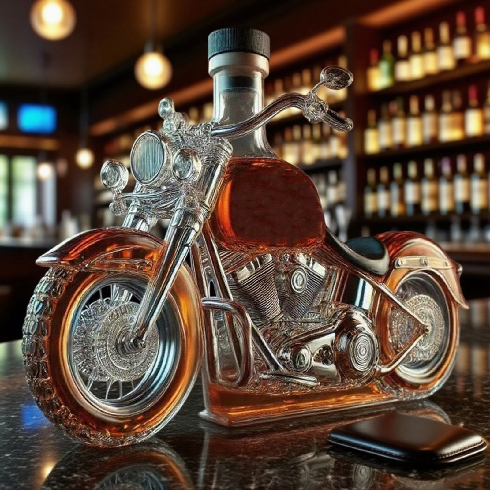 Taolixe Motorcycle Whisky Decanter Glass Motorcycle Design Wine Bottle ...