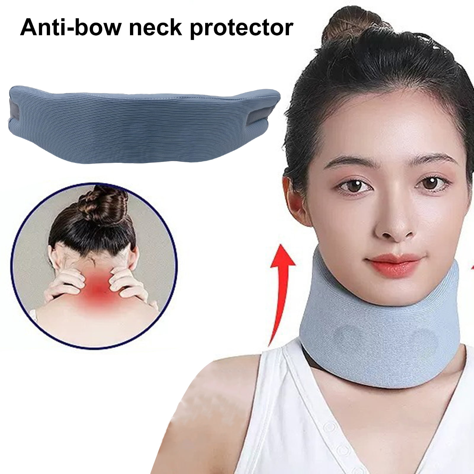Taolixe Neck Brace Neck Pain Spine Pressure Relief Soft Foam Breathable Ergonomic Neck Support ...