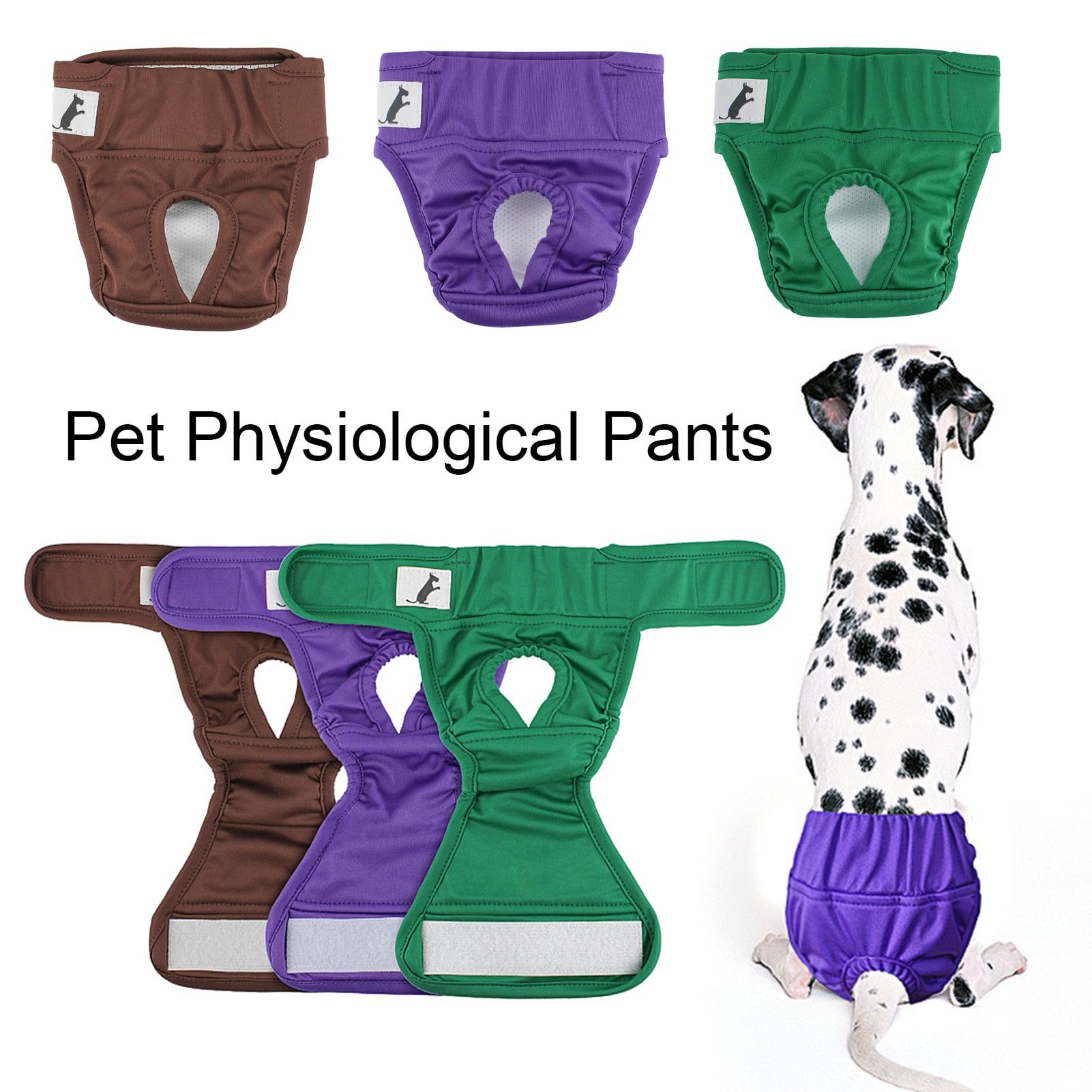 Taolixe Pet Menstrual Pants Fastener Tape Comfortable Leak-Proof Dog ...