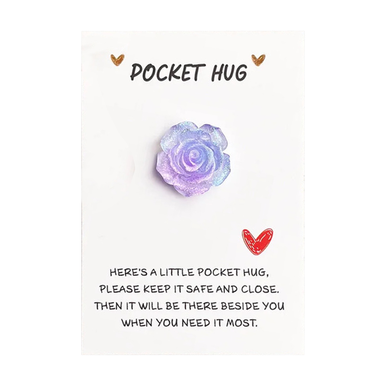 Taolixe Pocket Hug Card with Gradient Rose for Women Men Mini Pocket ...