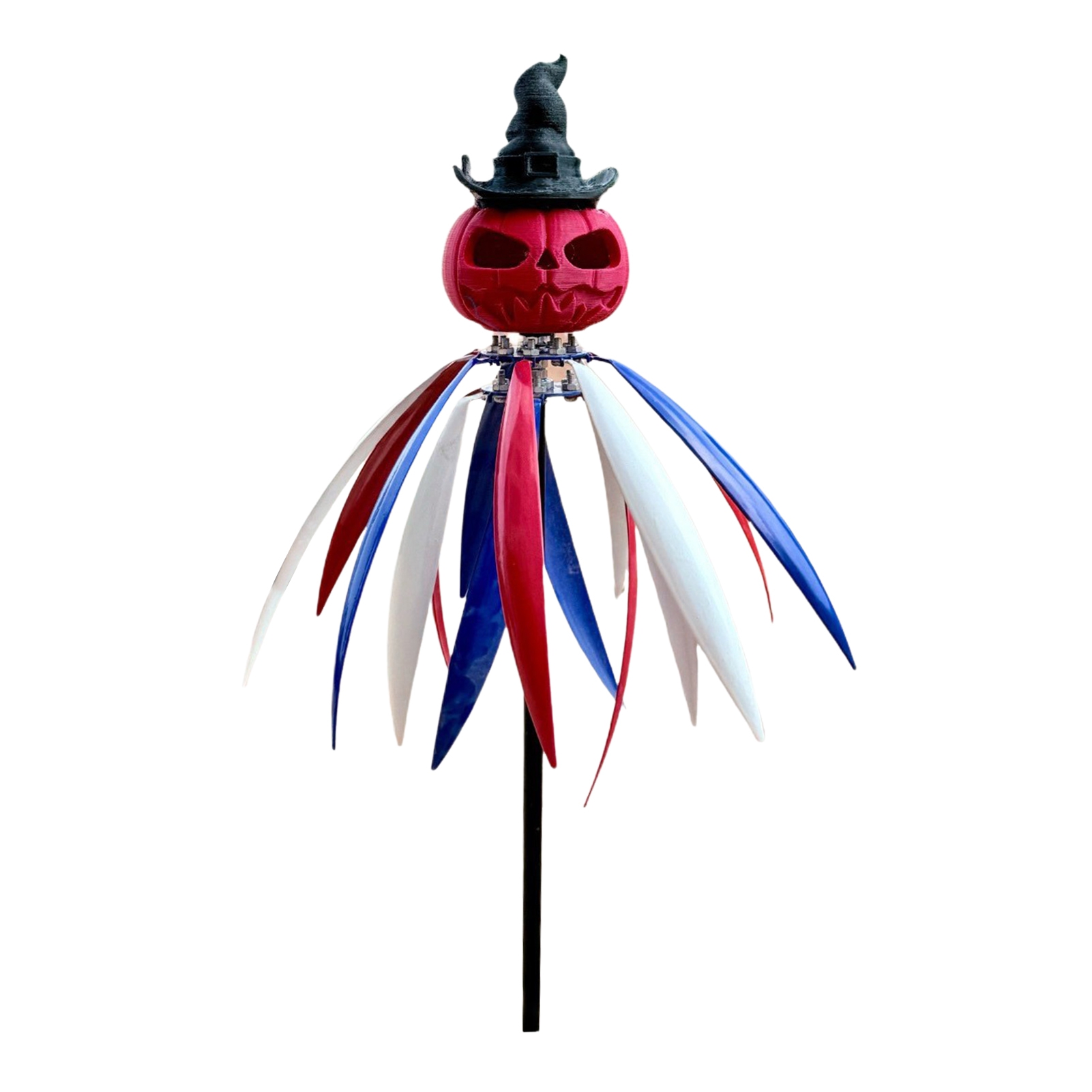 Taolixe Pumpkin Head Wind Spinner 360-degree Swivel Metal Windmill ...