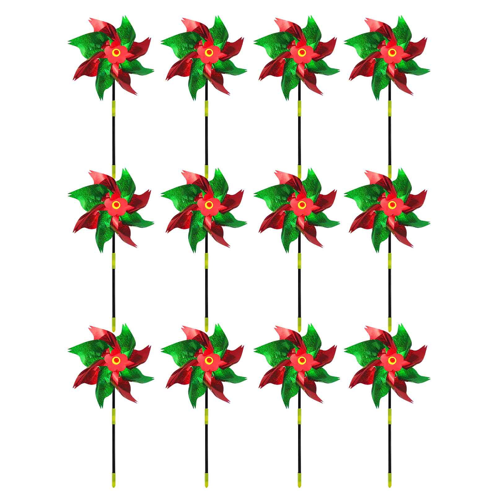 Taolixe Reflective Pinwheels with Stakes Bird Repellent Wind Spinner ...